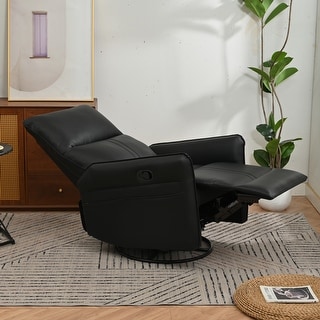 Manual Rocking Recliner Chair,360°Swivel Nursery Rocking Chair,Glider ...