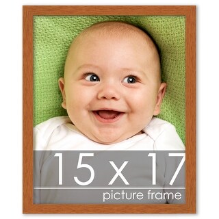 15x17 Traditional Honey Pecan Complete Wood Picture Frame with UV ...