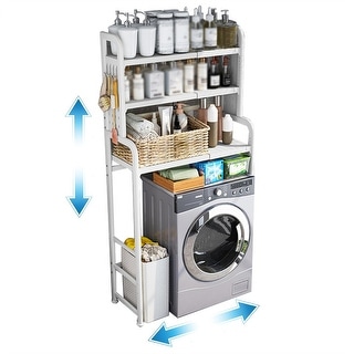 3-Tier Expandable Over Toilet Washing Machine - 13.77"D x 31.88"W x 31. ...