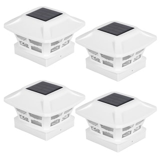 4Pcs Solar Post Cap Light Garden Fence Deck Lamp 2 Lighting Color - 4 ...