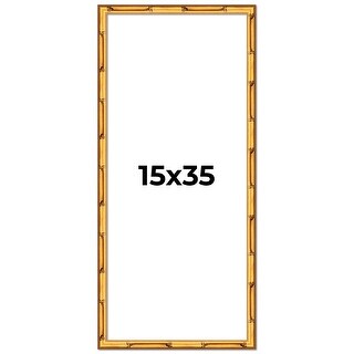 15x35 Frame Gold Bamboo Solid Wood Picture Frame | 1 Inch Moulding ...