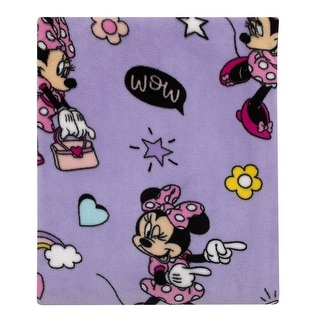 Disney Minnie Mouse I am Awesome Super Soft Toddler Blanket - Bed Bath ...