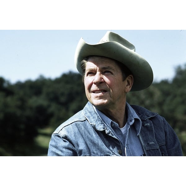 Ronald Reagan on his ranch in Santa Barbara California Photo Print ...