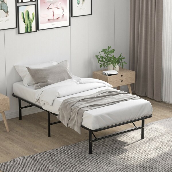 Gymax 14 Twin Full Queen Size Metal Platform Bed Foldable Mattress On Sale Bed Bath Beyond 36115715
