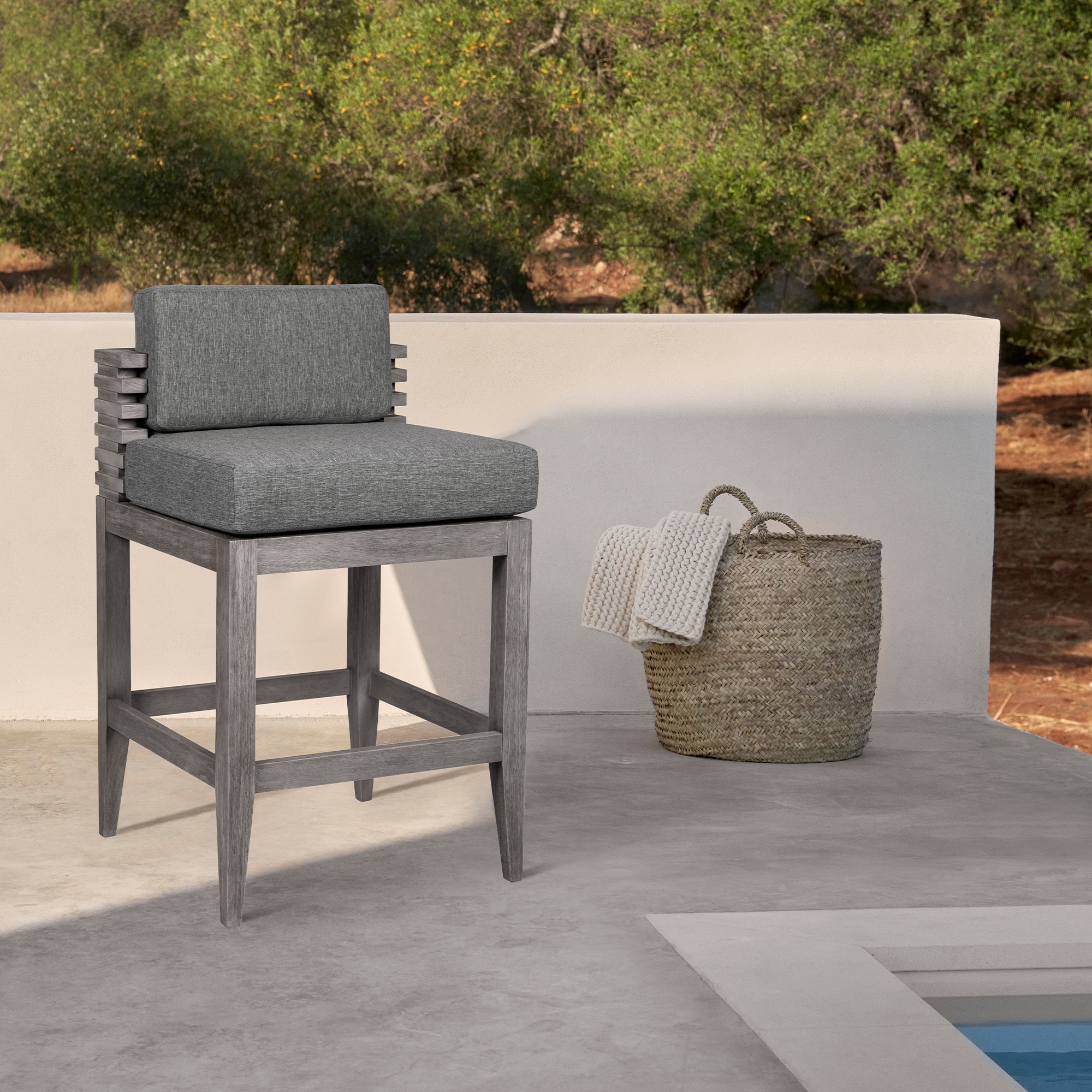 Grey outdoor bar stools store