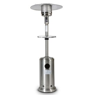 46000BTU Patio Outdoor Patio Heater in Silver - Bed Bath & Beyond ...