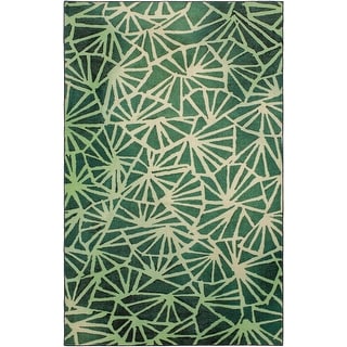 Mohawk Home Four Corners Green Abstract Geometric Area Rug - Bed Bath ...