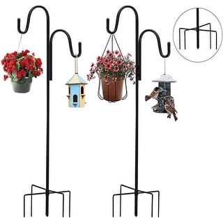48 Inch Outdoor Shepherd Hooks with 5 Pronger Base (2 Packs) - Bed Bath ...