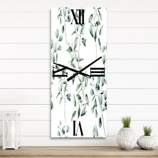 Designart 'Green Eucalyptus Branches IV' Traditional wall clock - Bed ...