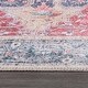 Traditional Distressed Vintage Machine Washbale Multi Area Rug - Bed ...