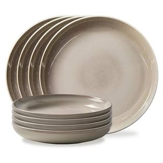 Corelle Stoneware 8 Piece Dinnerware Set, Reactive Glazes, Dining Plate ...