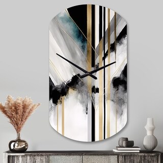Abstract Geode Geometric Black And Gold I - Abstract Geometric Large ...