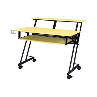ACME Suitor Music Recording Studio Desk in Yellow and Black - Bed Bath ...