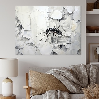 Designart "Minimalism Ant Beige Collage III" Animal Ant Wall Art - Bed ...