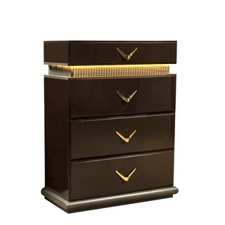 Dunhill Contemporary 5-Drawer Chest Made with Wood & LED Lights - Bed ...