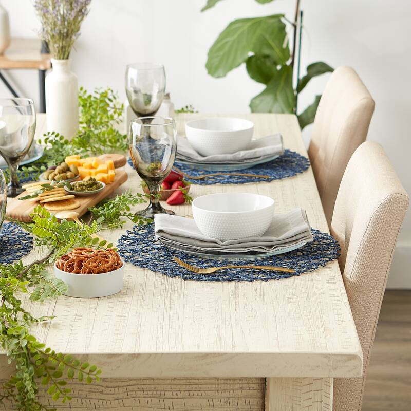 Design Imports Woven Paper Kitchen Placemat Set (Set of 6) - On Sale ...