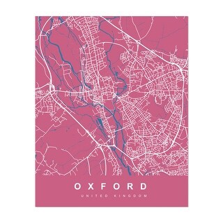 Oxford England United Kingdom Maps City Urban Art Print/Poster - Bed ...