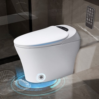 Tankless Smart Toilet with Built-In Aromatherapy, Heated Seat, Foot ...