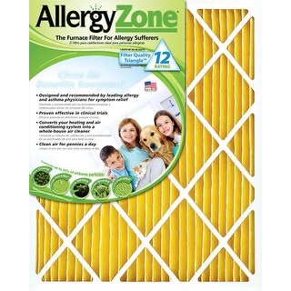 AllergyZone AZ1625 Furnace Air Filter - White/Yellow - Bed Bath ...