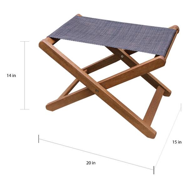 Eucalyptus & Dark Brown Sling Ottoman - Bed Bath & Beyond - 29769611