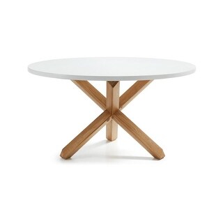 Nori White Round Mikado Leg Dining Table - Bed Bath & Beyond - 36039362