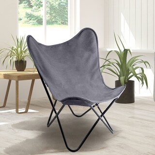 Outdoor Butterfly Chair Ergonomic High Back Support w/ Removable Cover ...