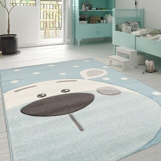 Kalora Kids Blue Cream Polar Bear Face Rug - Bed Bath & Beyond - 32912284