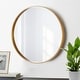 Ledel Modern Metal Framed Bathroom Vanity Mirror Round Accent Wall ...