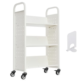 UIMOSO Rolling Library Book Cart, 330 lbs Capacity, Library Cart ...