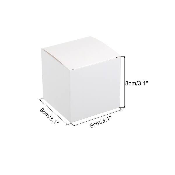 Paper Cardboard Boxes Gift Paper Box White 3.1x3.1x3.1 Inch for Gift ...