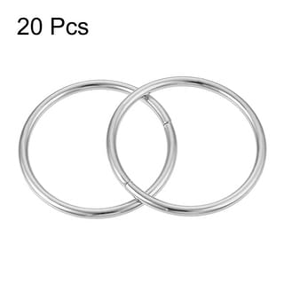 40mm Metal O Rings Non-Welded for Straps Bags Belts Silver Tone 20pcs ...