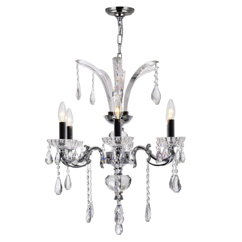 Glorious 6 Light Up Chandelier With Chrome Finish - Bed Bath & Beyond ...
