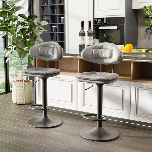 Bar Stools Set of 2, Kitchen Bar Stools with Footrest - On Sale - Bed ...