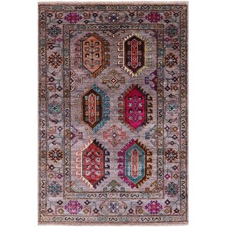 Golden Nile Turkmen Ersari Hand Knotted Wool Rug - 3' 5" X 5' 2" - Bed ...