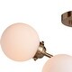 Orbit Brass Industrial Sputnik Semi Flush Mount Ceiling Light White ...