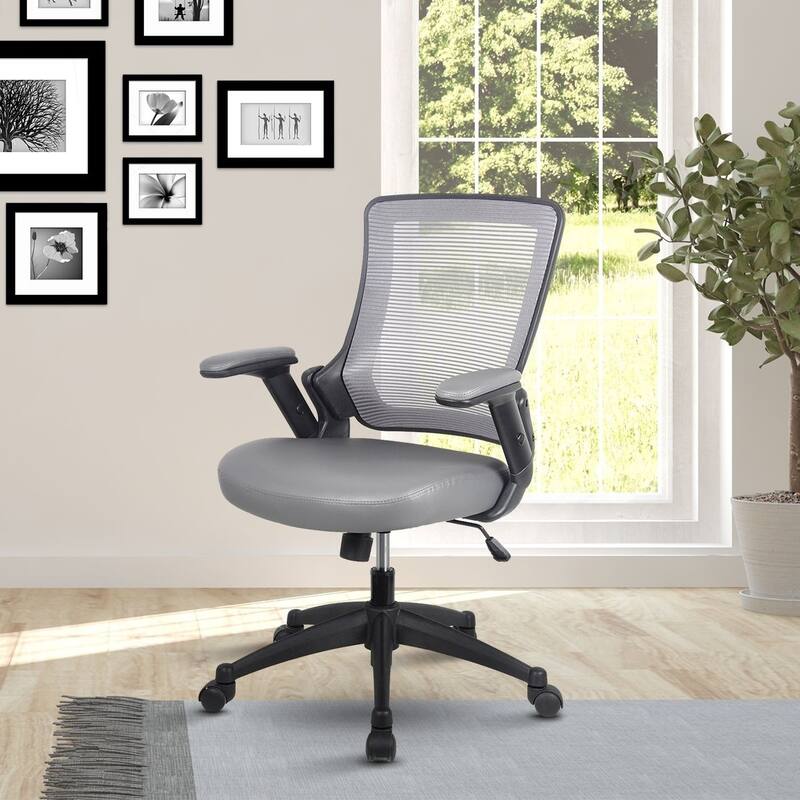 Modern Designs Grey Mesh Mid-back Adjustable Task Office Chair ...
