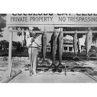 Warren Harding With Fishing Rod And Fish At Cocolobo Cay Club History ...