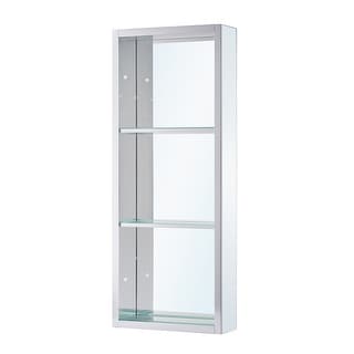 Wall-Mounted or Recessed Anodized Chrome Medicine Cabinet(Without Door ...