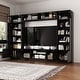Versatile Wall Unit TV Stand LED Lighting - Accommodates TVs up to 75 ...