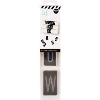 Heidi Swapp Lightbox Inserts 50/Pkg-Alphabet/White On Black - alphabet ...