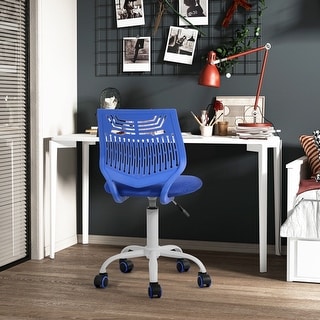 Blue Plastic Task Chair/ Office Chair with Casters - Bed Bath & Beyond ...