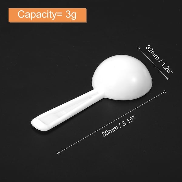 Plastic Measuring Spoons Powder Scoops Spoon Kitchen Spoon, 3g White ...