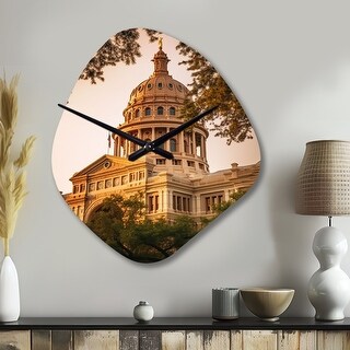 Designart - Texas Architectural Heritage - Texas Large Wall Clocks ...