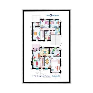 iCanvas "House From The Simpsons - Poster Version" by TV Floorplans ...