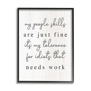 Stupell Sassy People Skills Phrase Framed Giclee Art Design by Lil' Rue ...