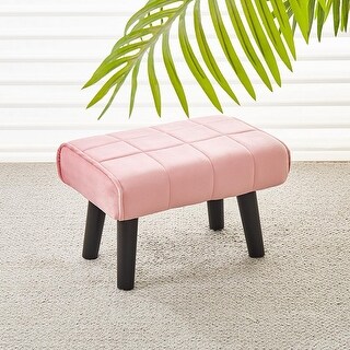 Upholstered Small Foot Rest Stools,Pink - Pink - Bed Bath & Beyond ...