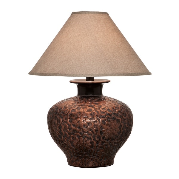 26"H Hydrocal Table Lamp in Copper - Bed Bath & Beyond - 42720932