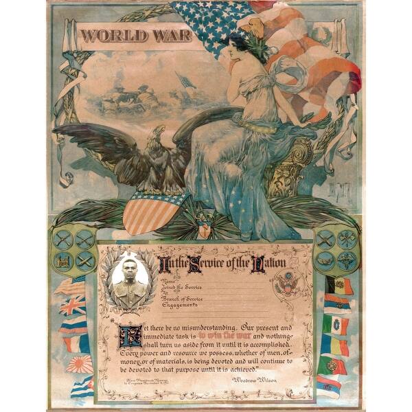 African American Ww1 Soldier Photo In Commercial Print 1919 The ...