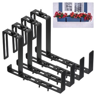 Deck Railing Adjustable Planter Box Brackets Window Box Brackets 2 Pair ...