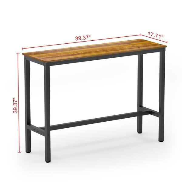 Wood and Steel Bar Table - Bed Bath & Beyond - 31798975